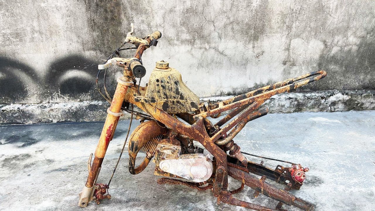 Small Motorcycle Restore Fleeing Wild Boar | Restoration skills - YouTube