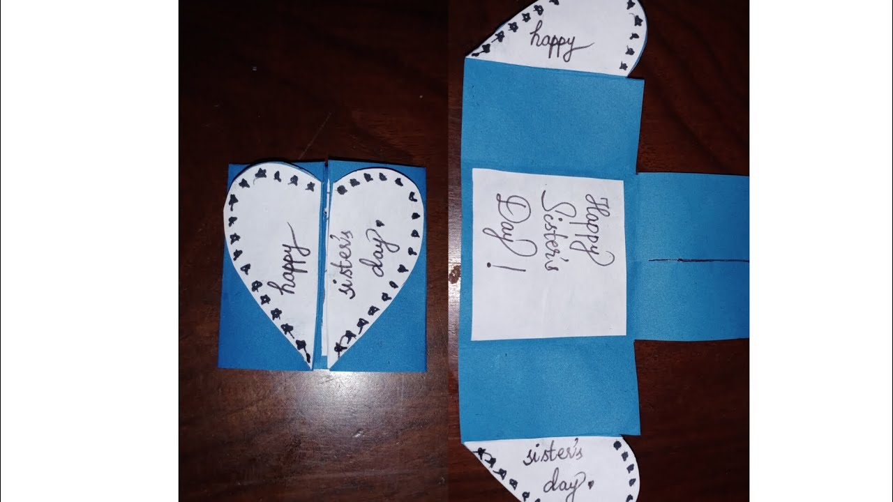 sisters day card making#happy sisters day - YouTube