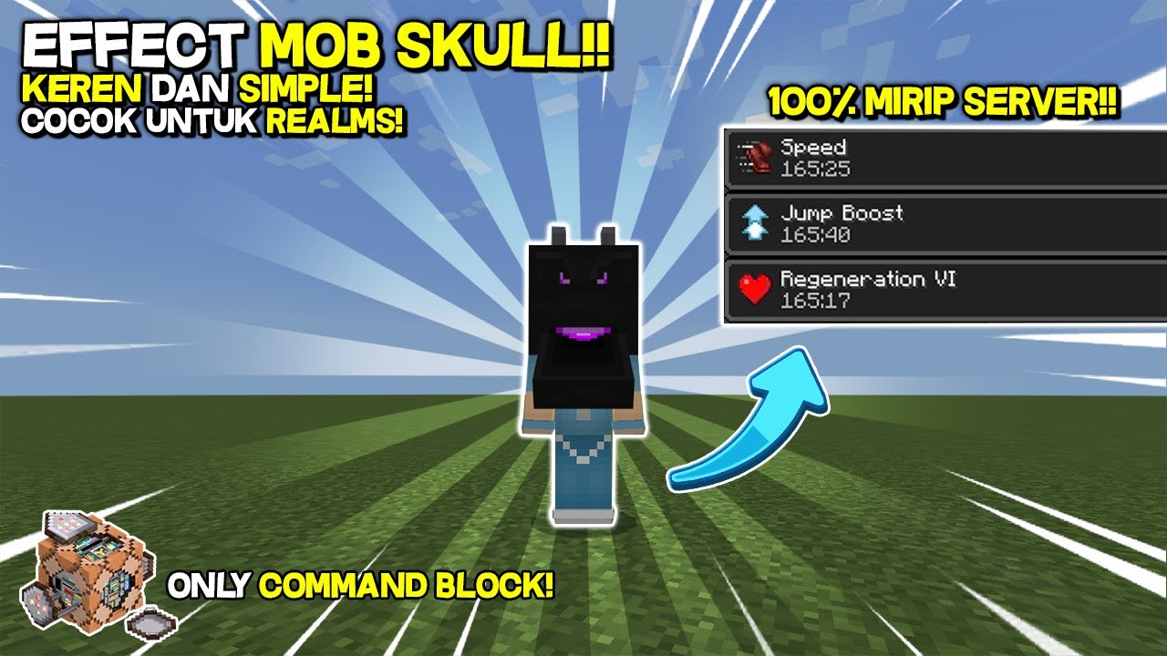 Cara Membuat SISTEM EFFECT SAAT PAKAI MOB SKULL Di Minecraft PE ...