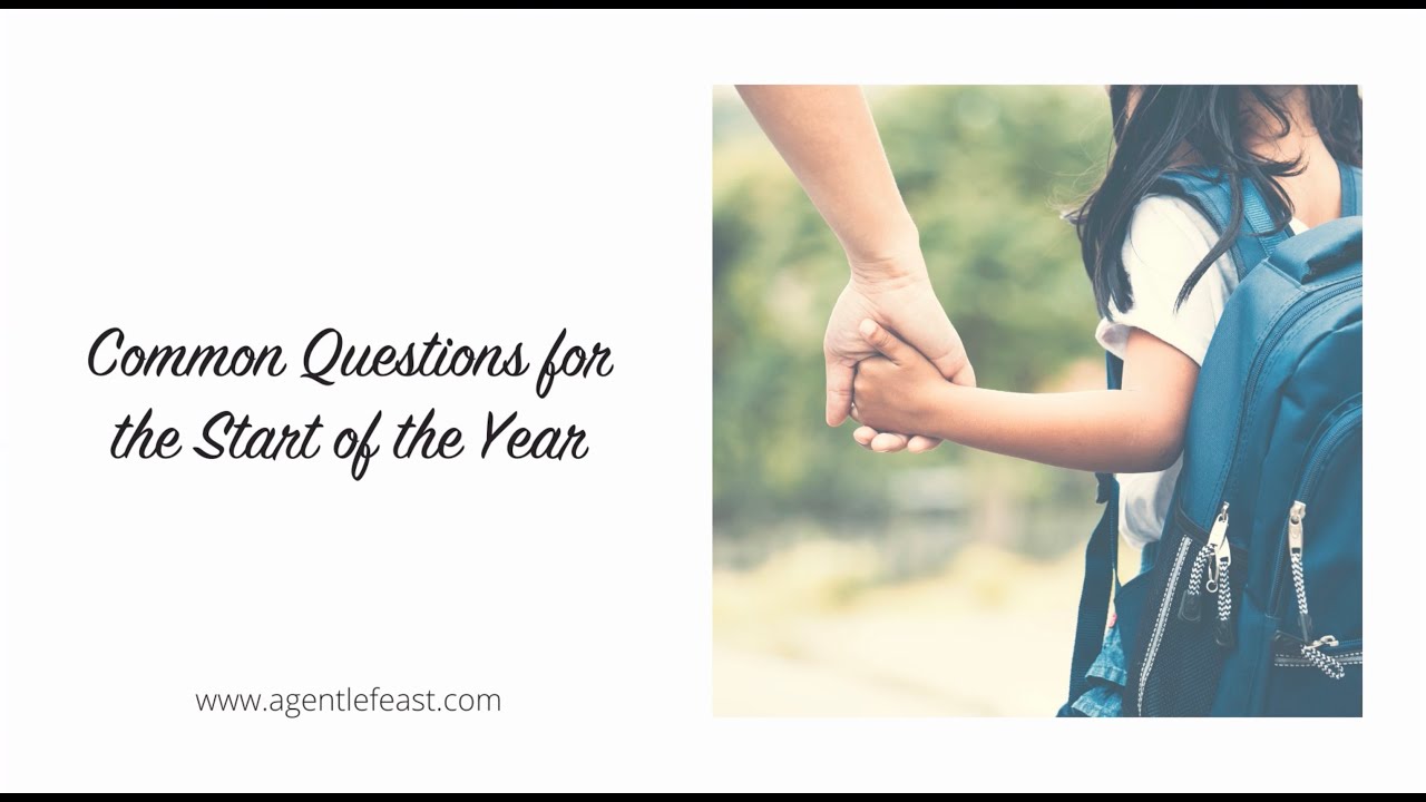 Common Questions for the Start of the Year - YouTube