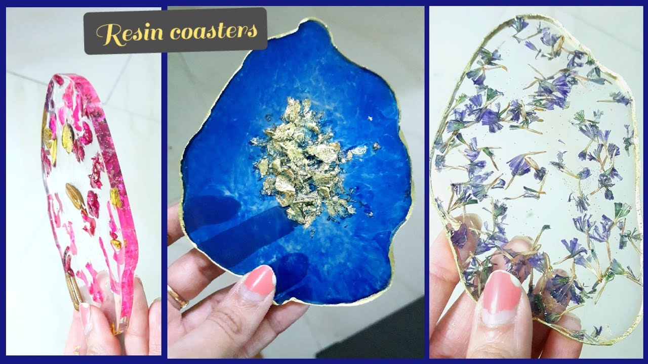 EASY DIY Beautiful And Clear Resin Coaster /How to make coasters with ...