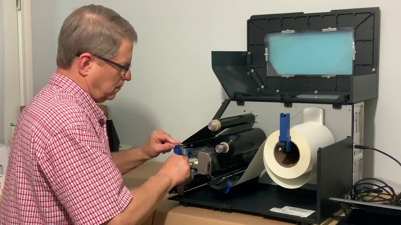 Printronix T8308 Media Installation. - YouTube