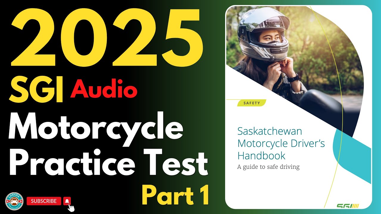 Saskatchewan Motorcycle Practice Test Part 1 | Audio | Canadian Driver ...