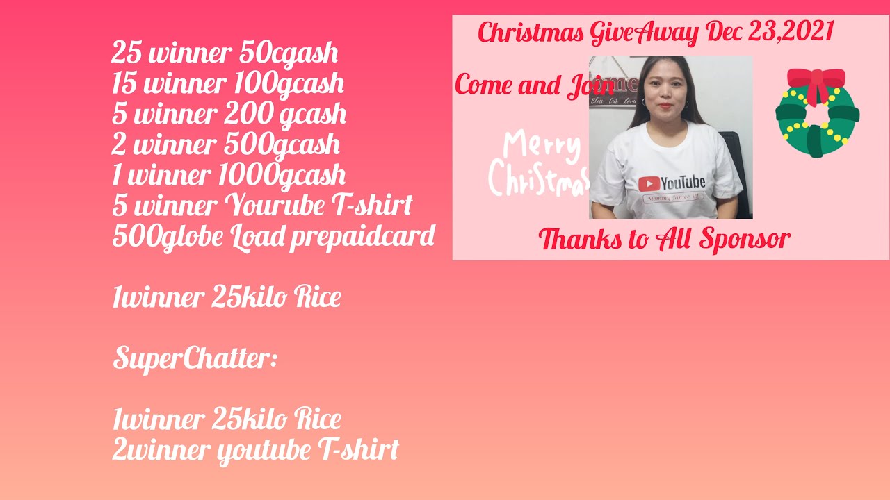 Christmas GiveAway Pa entry@Mommy Janice yt - YouTube