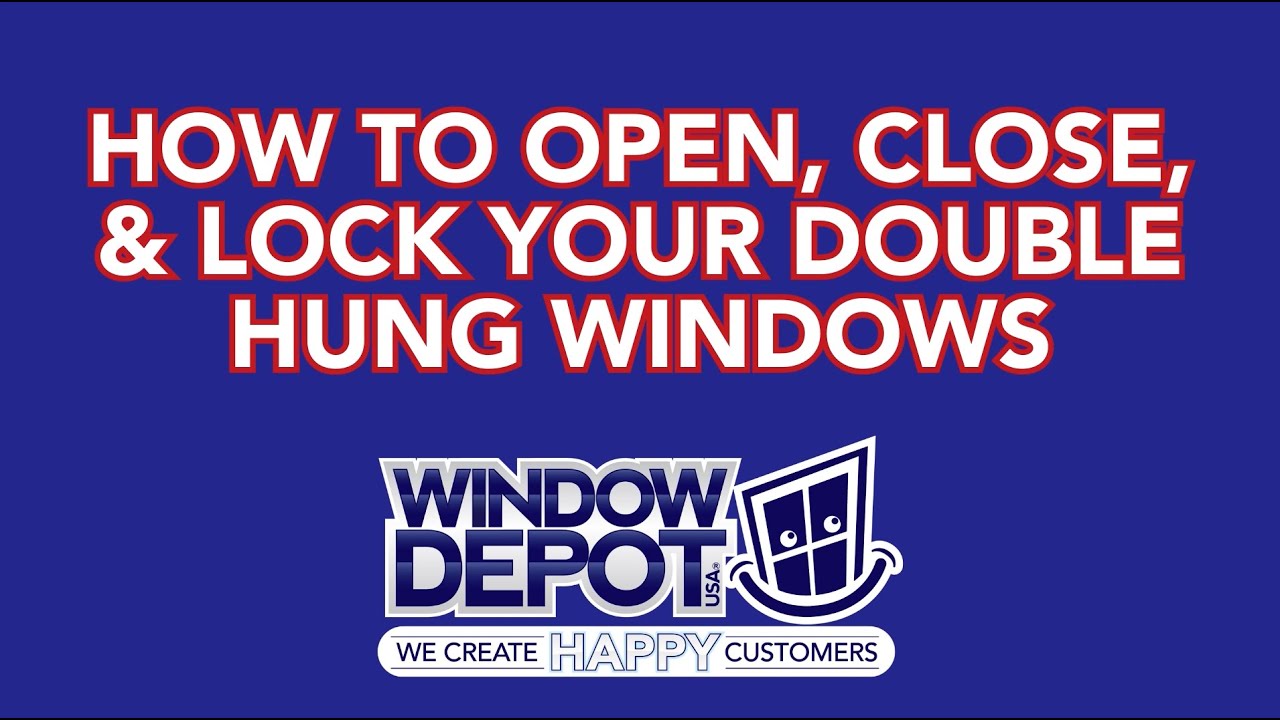 How to Open, Close & Lock Your Double Hung Windows - YouTube