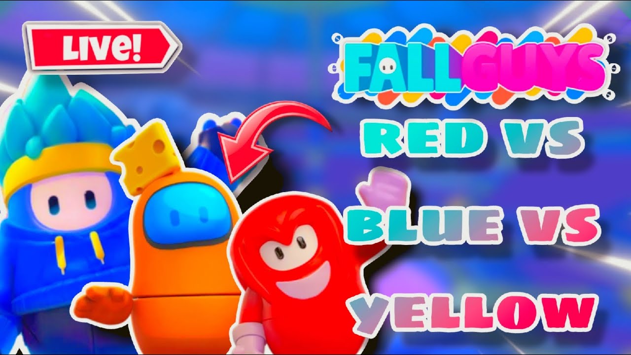 [RED VS BLUE VS YELLOW!]Fall Guys Customs LIVE! w/Viewers!!! - YouTube