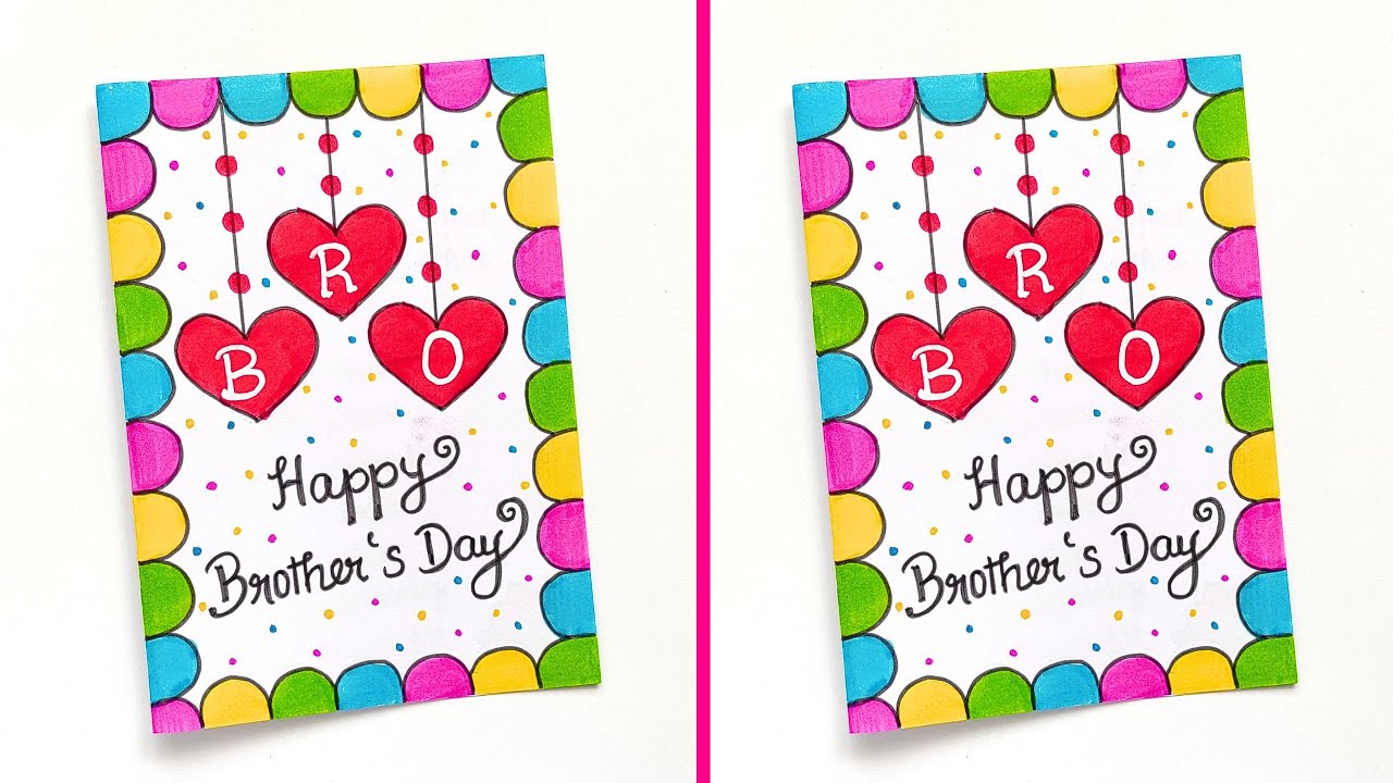 Brother's Day Greeting Card 😍 | Easy and Cute Brother's Day Card | How ...