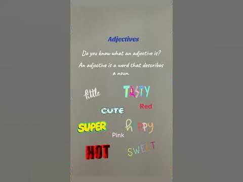 Do you know what an adjective is? #english #learning #entertainment # ...