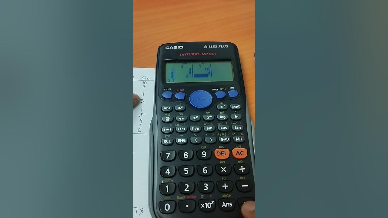 solving correlation and regression coefficients using Casio ES series calculators - YouTube