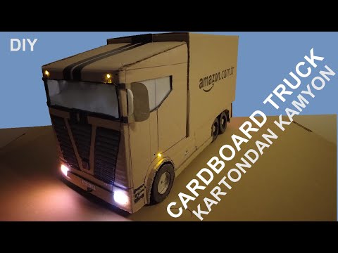 DIY Cardboard Truck With Leds / Kartondan Ledli Kamyon Yapımı