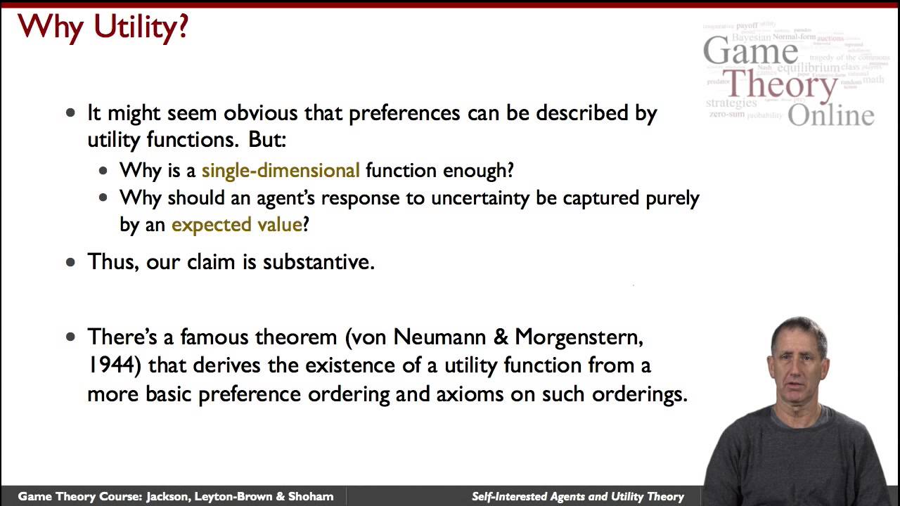 GTO-1-02: Self Interest and Utility Theory - YouTube