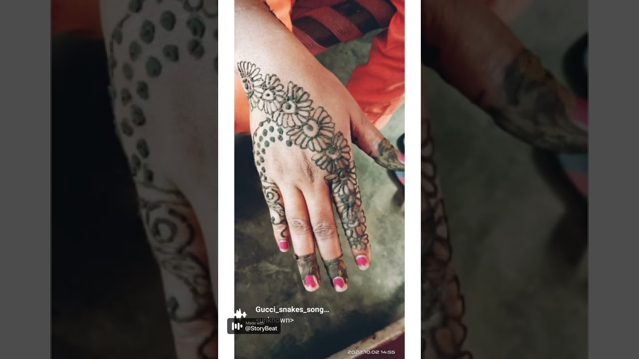 back hand mhandi design - YouTube