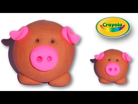 How to make Cartoon Pig from Crayola Model Magic - YouTube