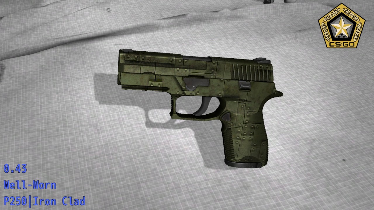 P250 Iron Clad - Skin Wear Preview - YouTube