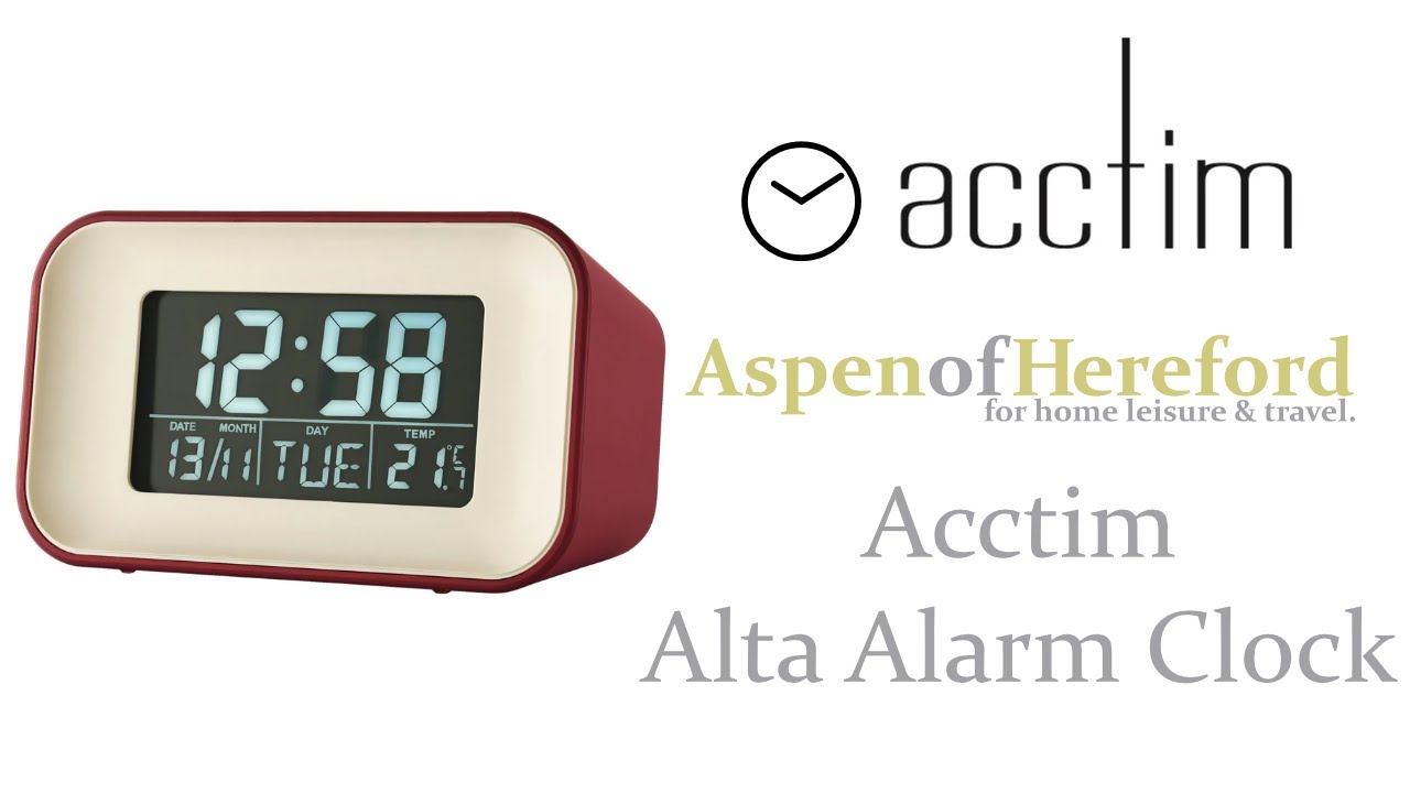 Acctim Alta Alarm Clock - YouTube