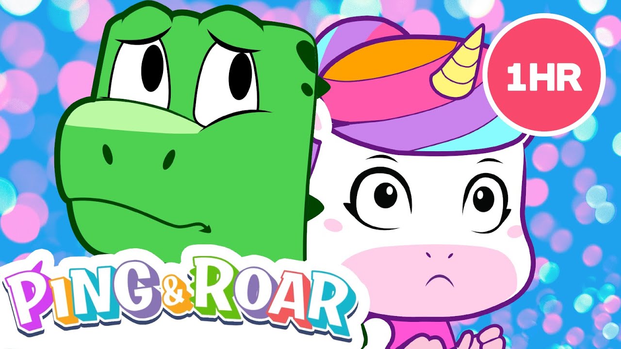 ⏰1 HOUR LONG | Cute Little Dinosaur Cartoon | Ping & Roar | 10 - YouTube