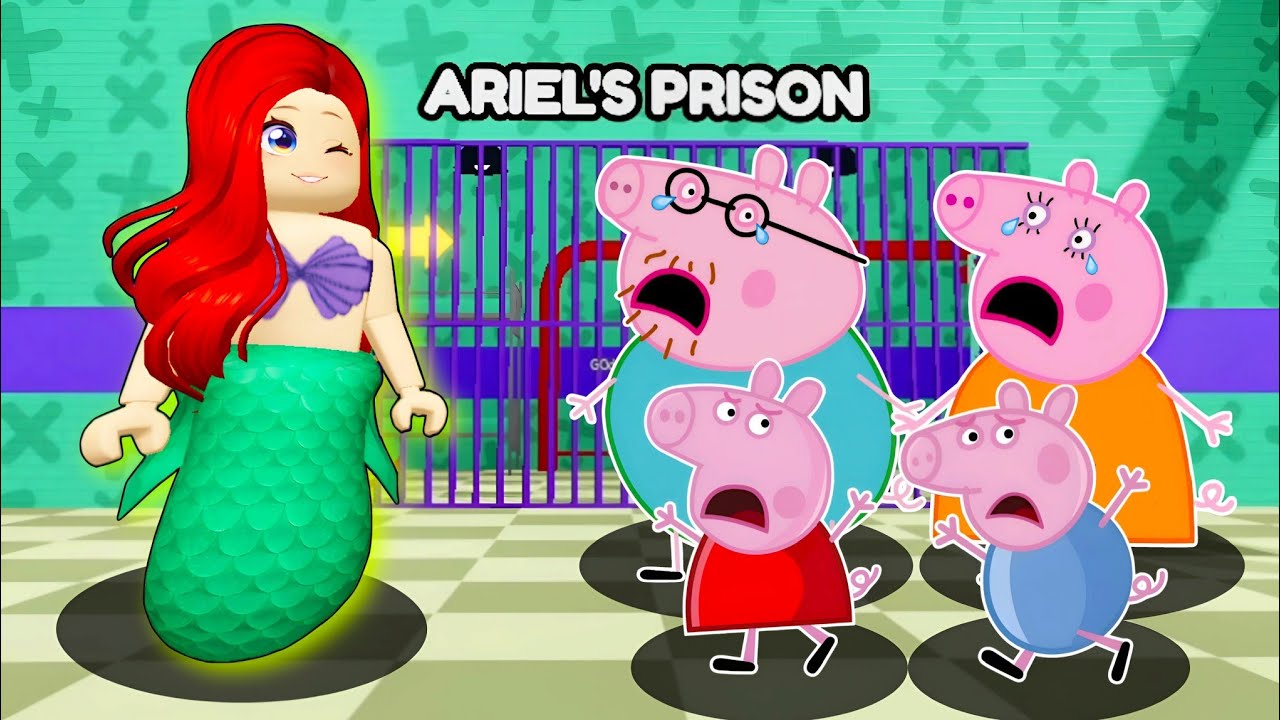 Peppa Pig Escape ARIEL'S Prison Run OBBY in ROBLOX! - YouTube
