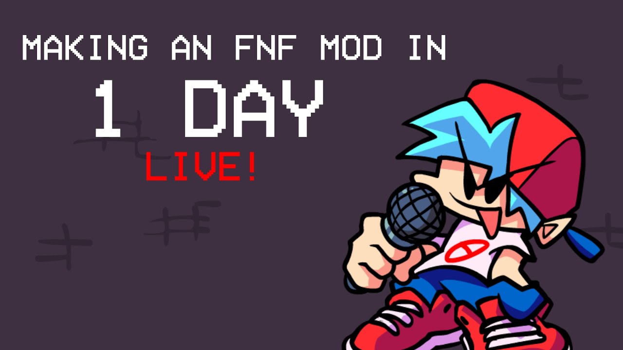 [stream archive] FNF MAKING A MOD IN 1 DAY CHALLENGE (live!) - YouTube