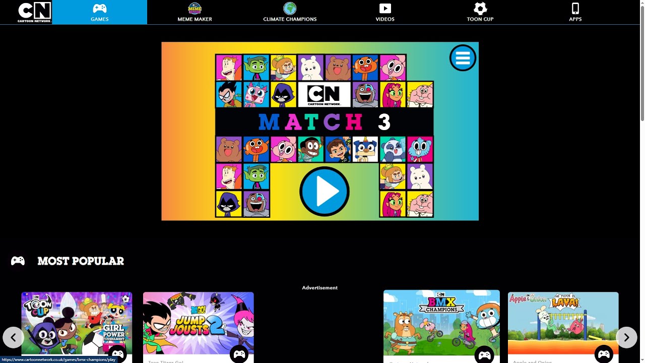 Cartoon Network Match 3 Short Gameplay#1 | Level 1 - YouTube