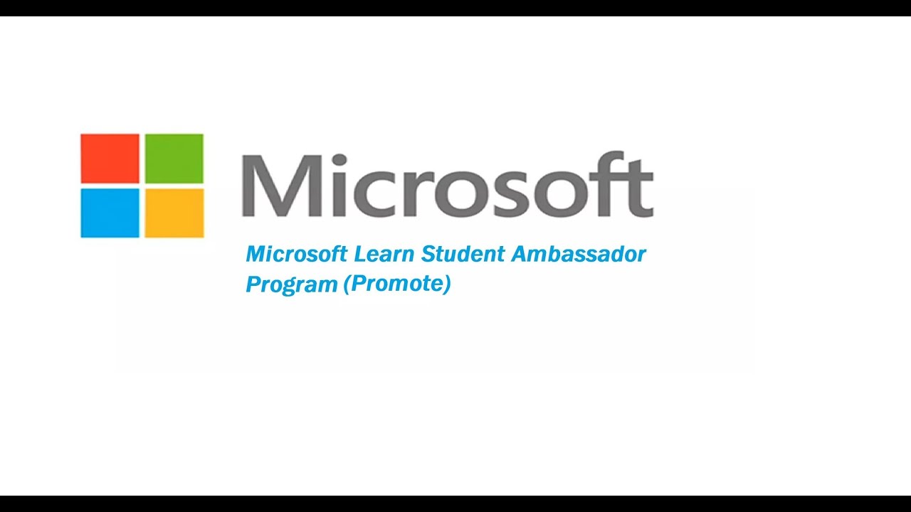 Microsoft Learn Student Ambassador Program (Promote) [Selected] - YouTube