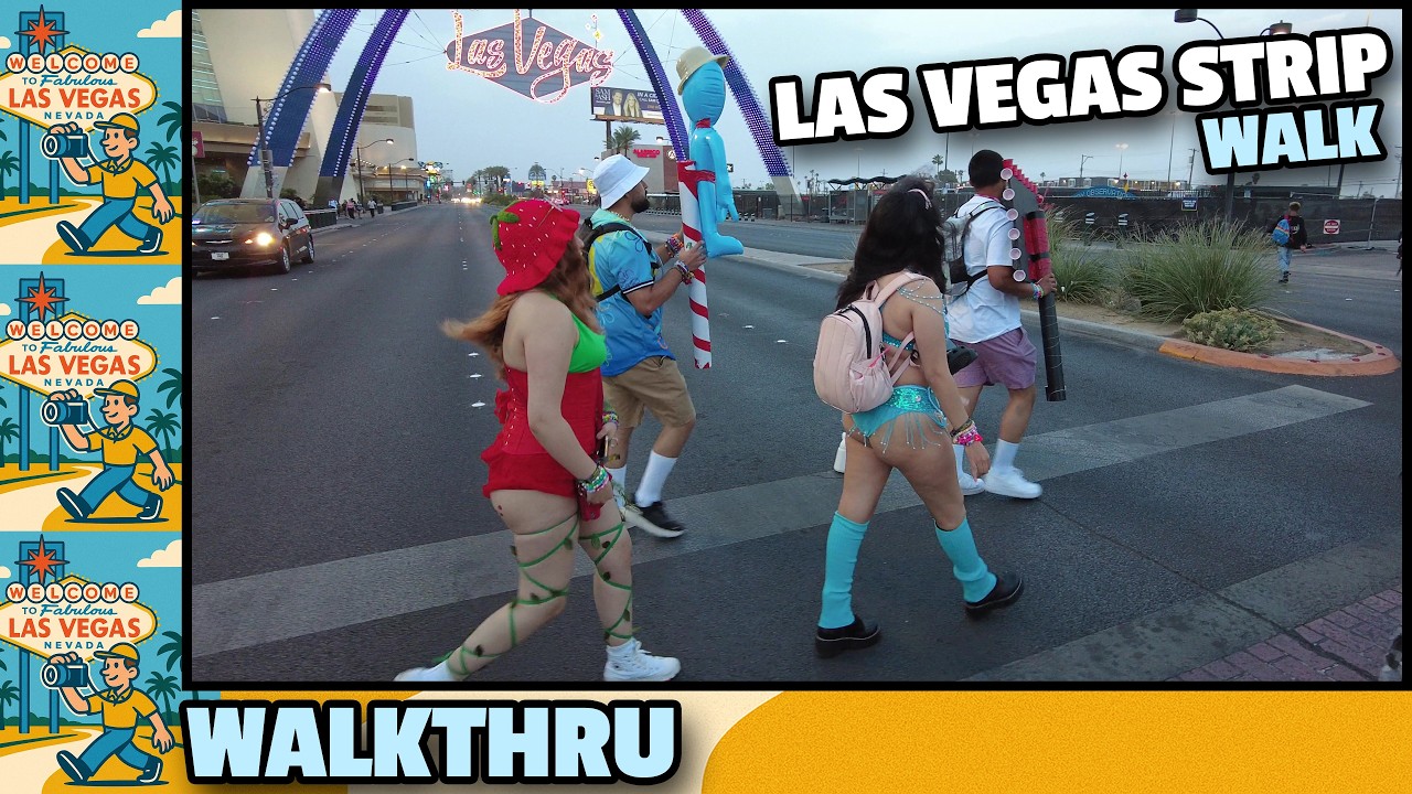 Las Vegas Strip Walk — EDC Weekend - 4K UHD - YouTube