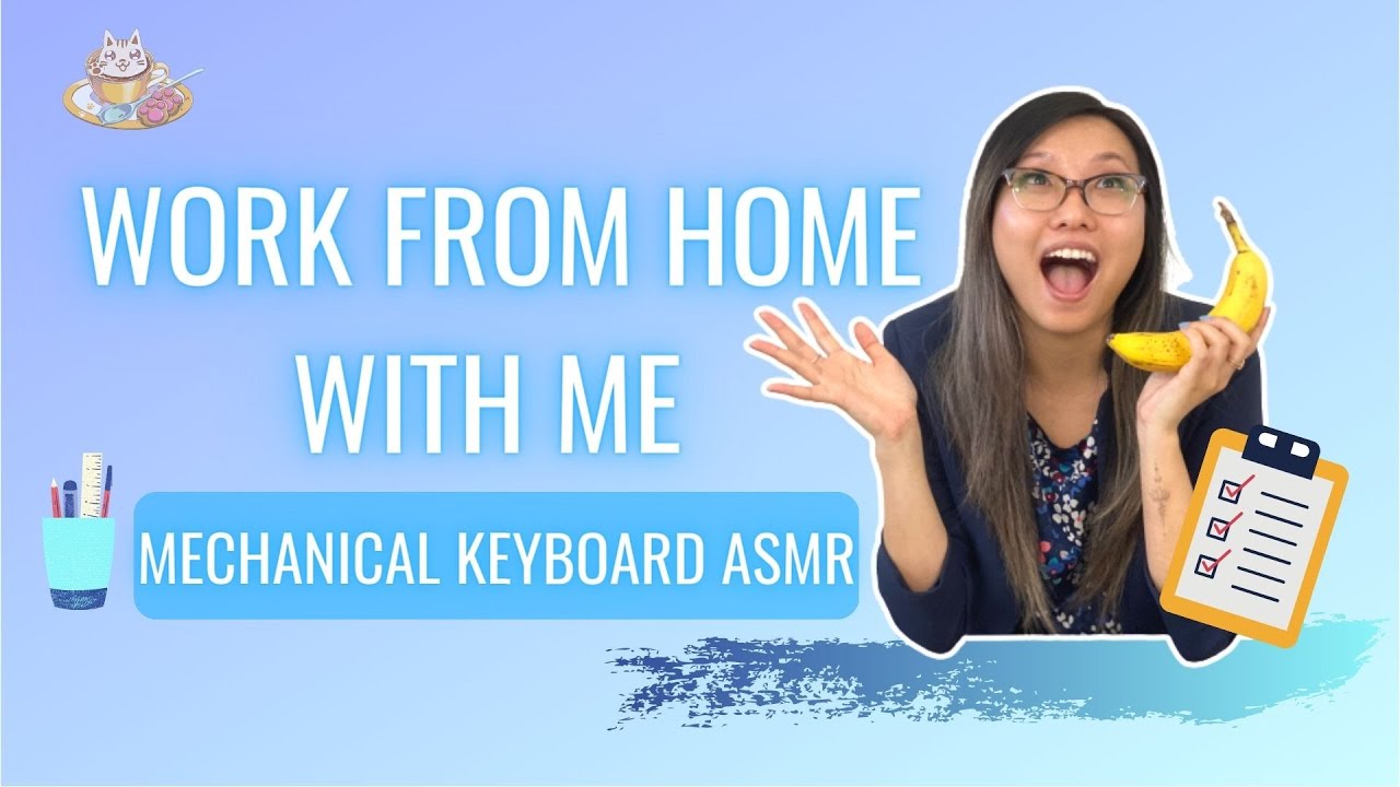Mechanical Keyboard Typing ASMR | Work from home with me | Work ASMR ...