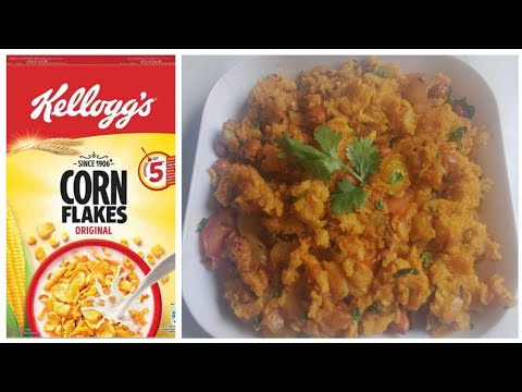 Instant & healthy corn flakes recipe | Cornflakes upma recipe ...