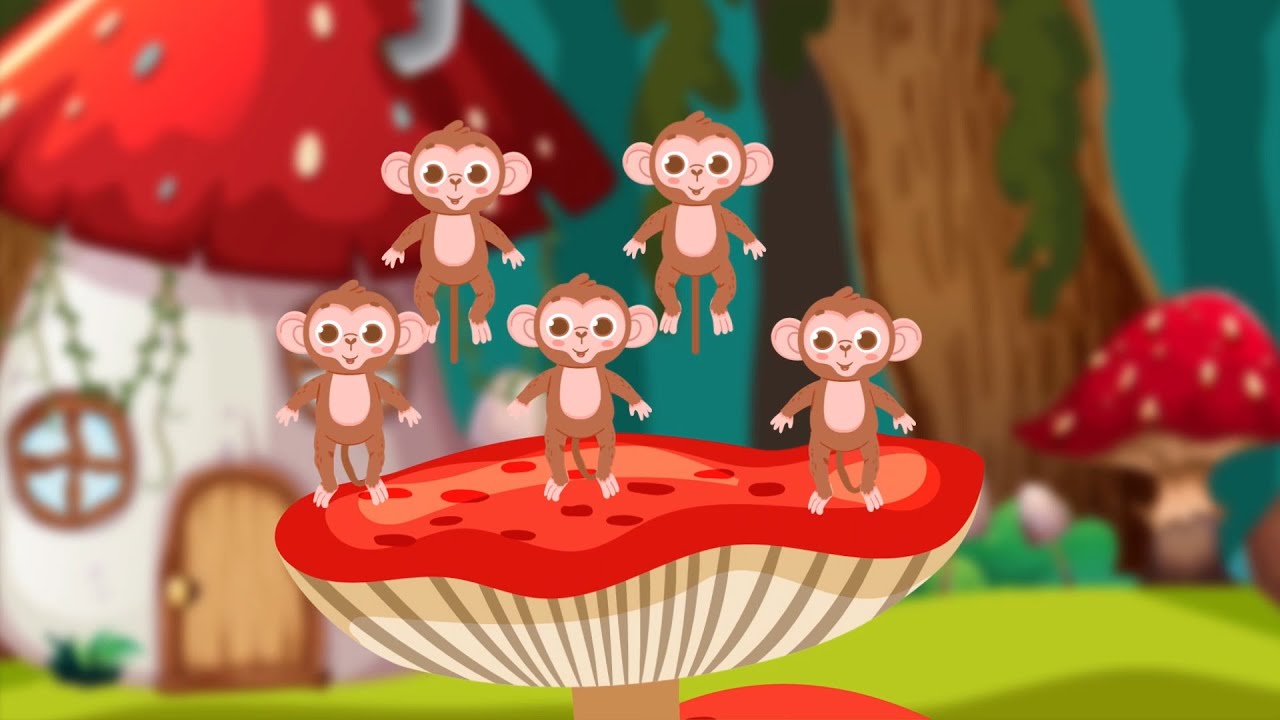 Ali Babanın Bir Çiftliği Var | 5 Küçük Maymun | Çocuk Şarkıları - YouTube