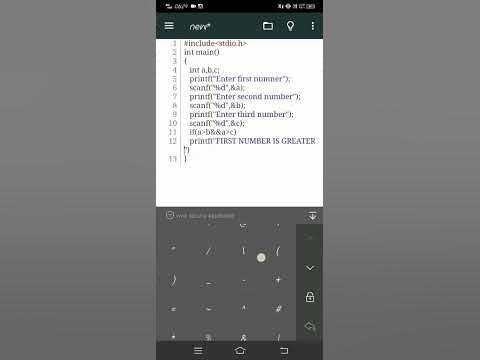 greater number between three numbers program in c language#4#viral - YouTube