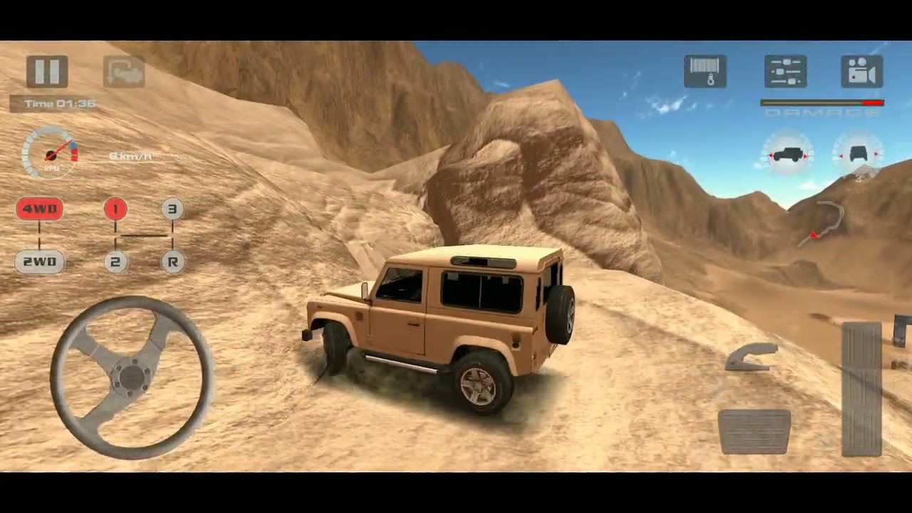 off road drive desert defender 90 - YouTube