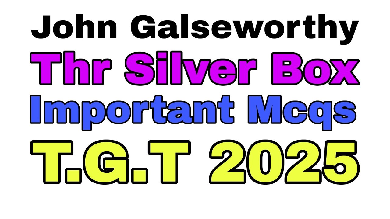 John Galseworthy / The Silver Box / Tgt english 2025 - YouTube