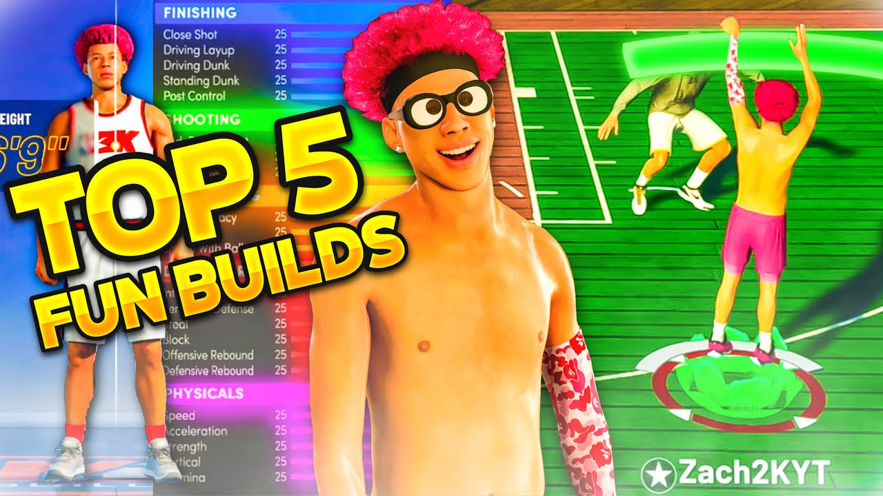 TOP 5 Most FUN Builds on NBA 2K21! Best RARE and OVERPOWERED Builds on ...