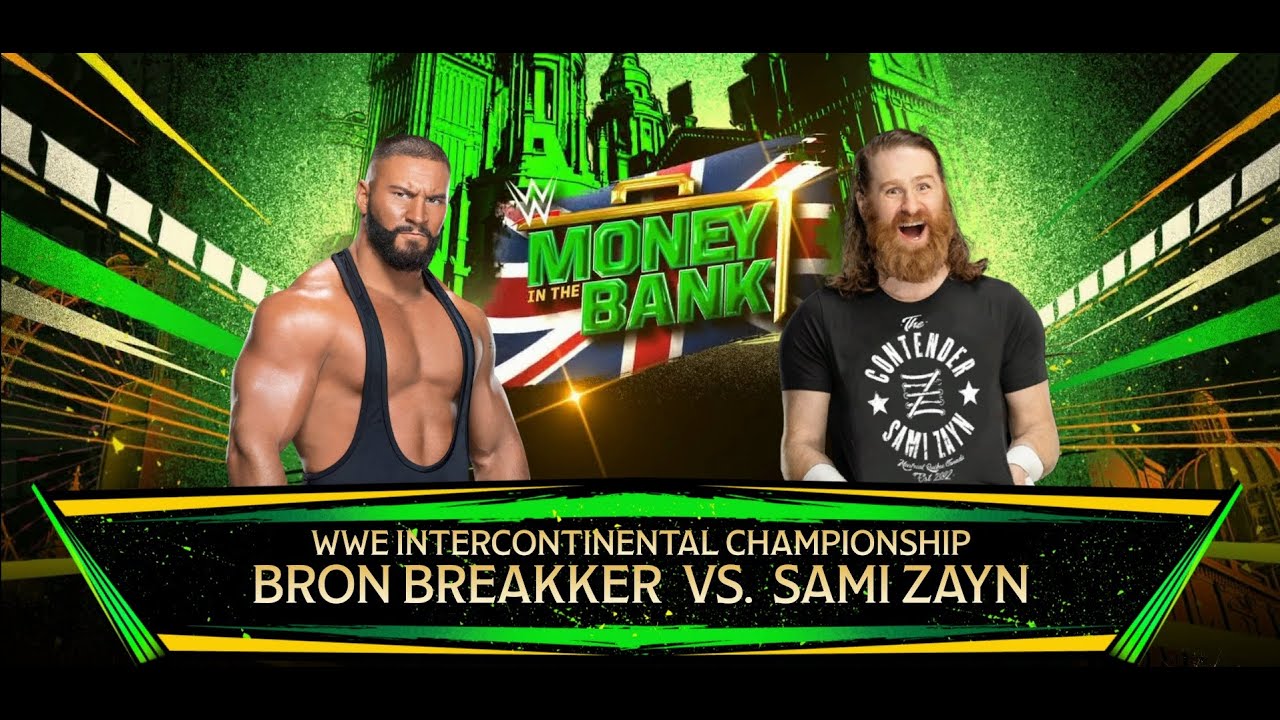 WWE 2K24 Bron Breakker vs Sami Zayn MITB ´24 - YouTube