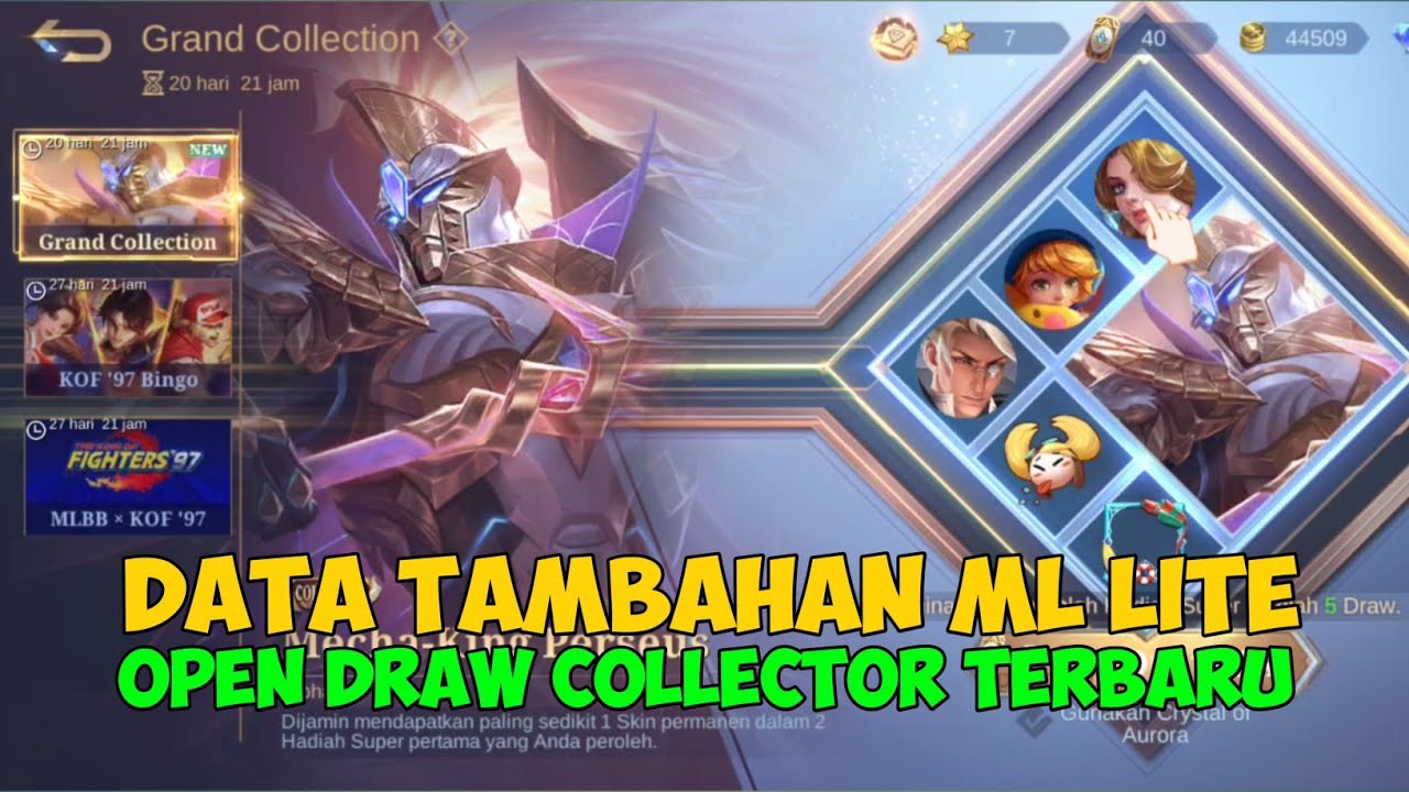 Data Tambahan ML Lite Draw Collector Alpha Terbaru | ML Lite | Data ML ...