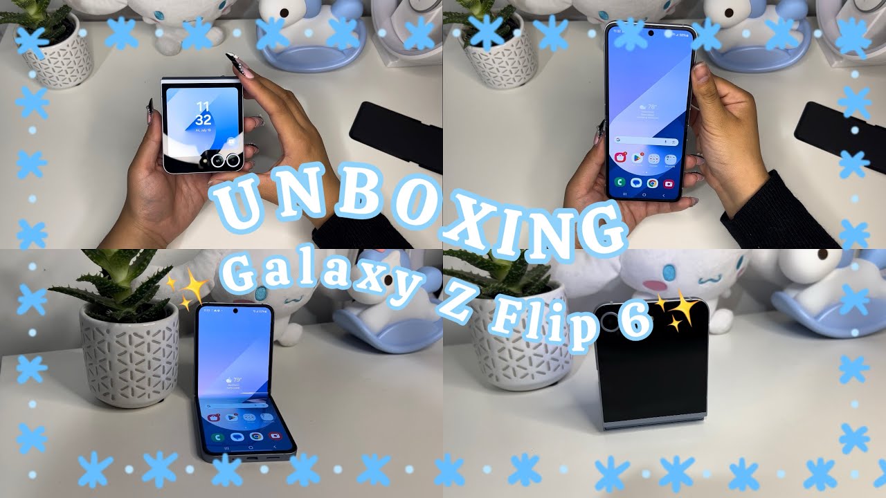 Samsung Galaxy Z Flip 6 Unboxing! | Blue Color 🐋 | Set up & Camera ...