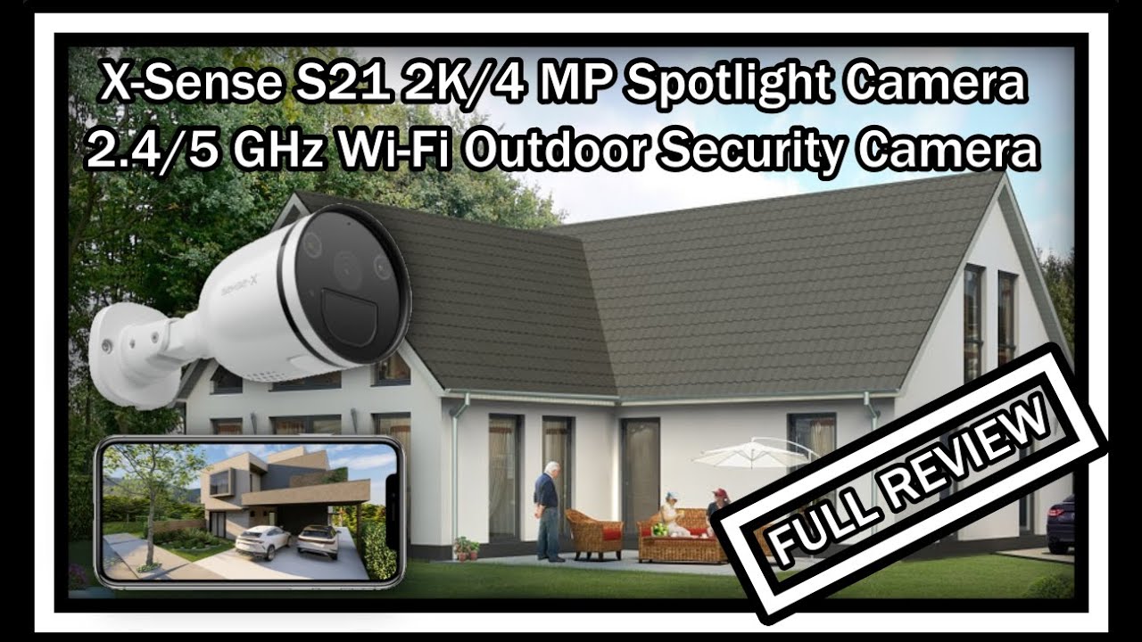 X-Sense S21 2K/4 MP Spotlight Camera, 2.4/5 GHz Wi-Fi Outdoor Security ...