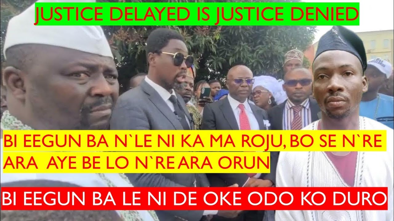 BI EEGUN BA N'LE NI KA MA ROJU, BO TI N'RE ARA AYE LO N'RE ARA ORUN ...