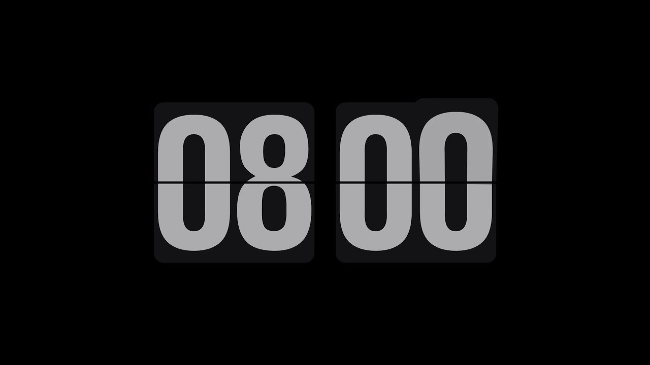 8 minute timer, Timer & alarm flip clock. - YouTube