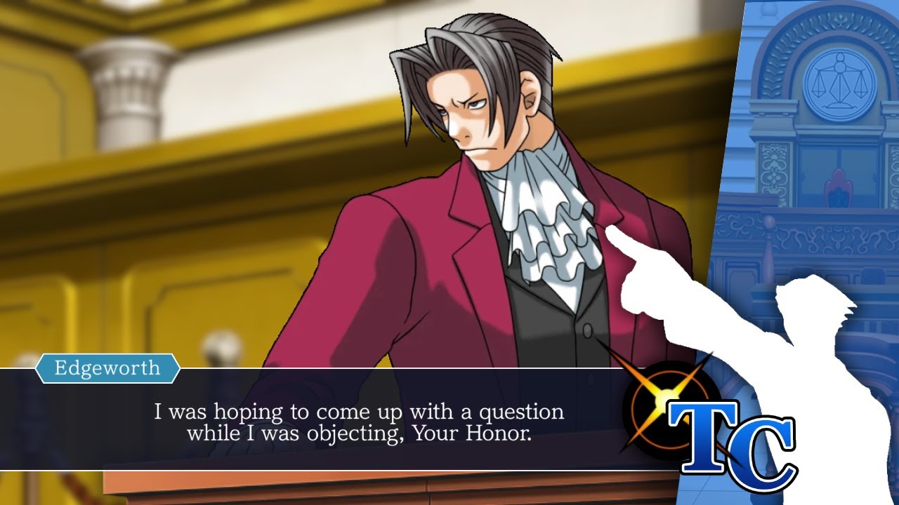 Edgeworth's Awkward Objection | Turnabout Samurai | Ace Attorney ...