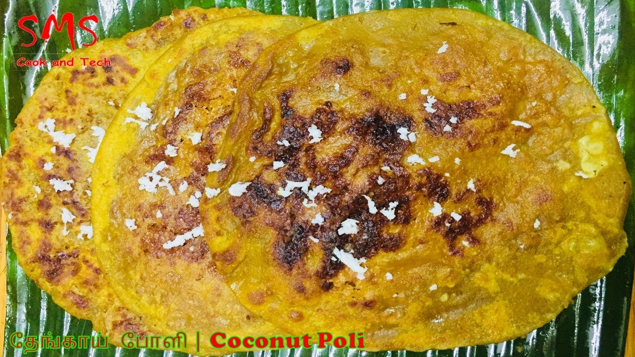 Coconut Poli Recipe in Tamil / Thengai poli / Sweet Recipes in Tamil ...