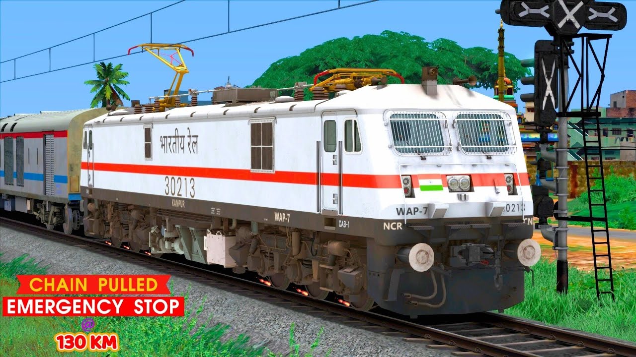 CHAIN PULL TRAIN EMERGENCY STOP AT 130KM | RAILROAD | Train Simulator | Railworks | NTG GAMING ...