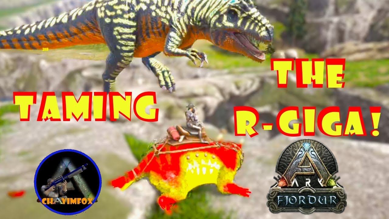 Simplest way to tame a R-Giga in ARK, without a trap | ARK: Survival ...