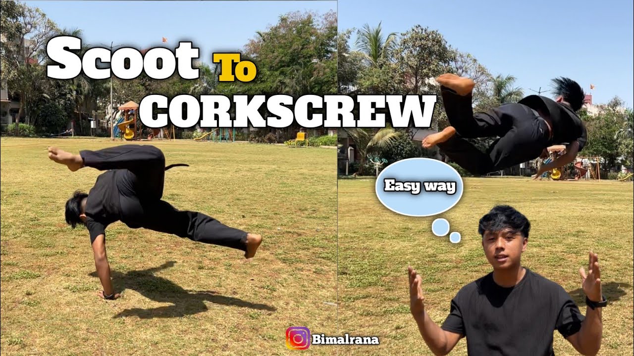 Scoot To Corkscrew Tutorial in Hindi by Bimal Rana | flips tutorial - YouTube