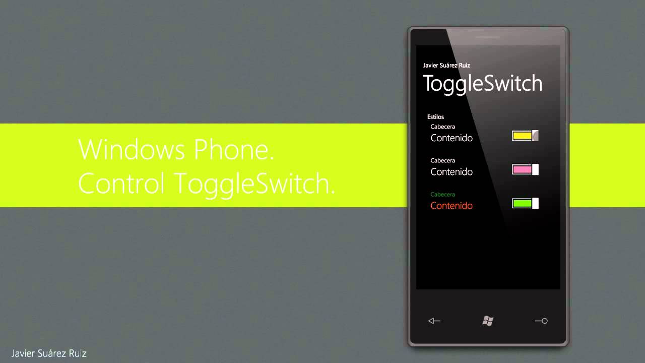 Windows Phone - Control ToggleSwitch - YouTube