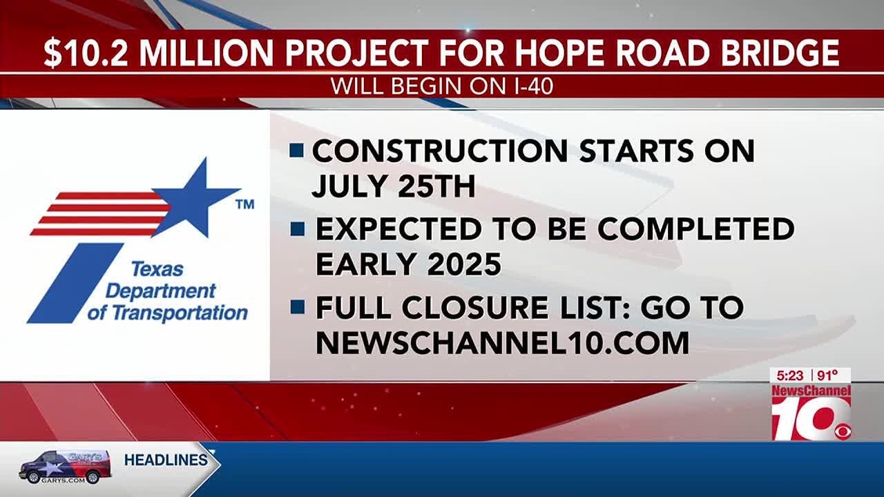 VIDEO: TxDOT: $10.2 million Hope Road bridge project will begin on I-40 ...