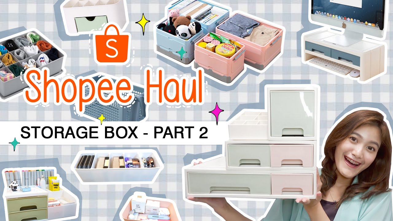 SHOPEE HAUL STORAGE ORGANIZER PART 2 || GIVEAWAY!!! - YouTube