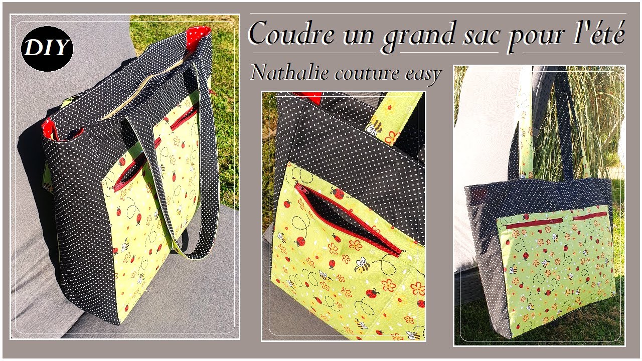 DIY couture pour coudre un grand sac pour l'été par Nathalie couture ...