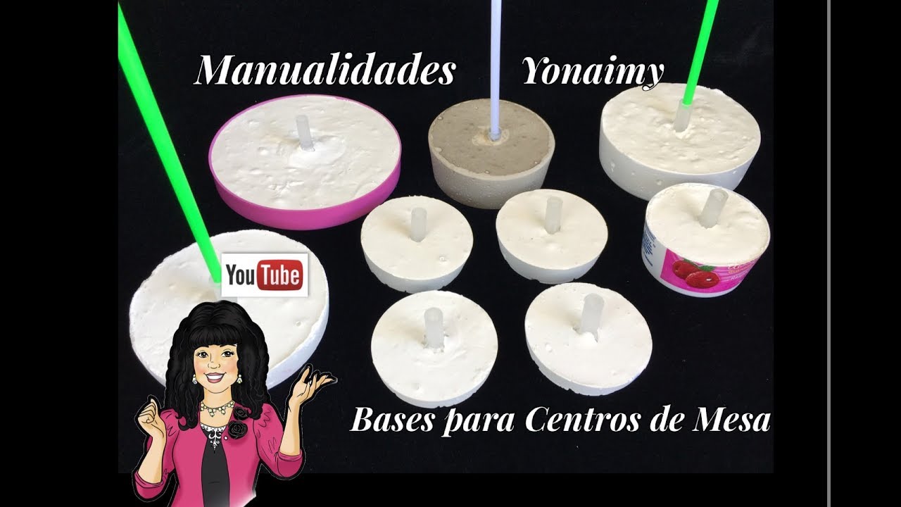 BASES DE YESO O CEMENTO PARA CENTROS DE MESA - YouTube