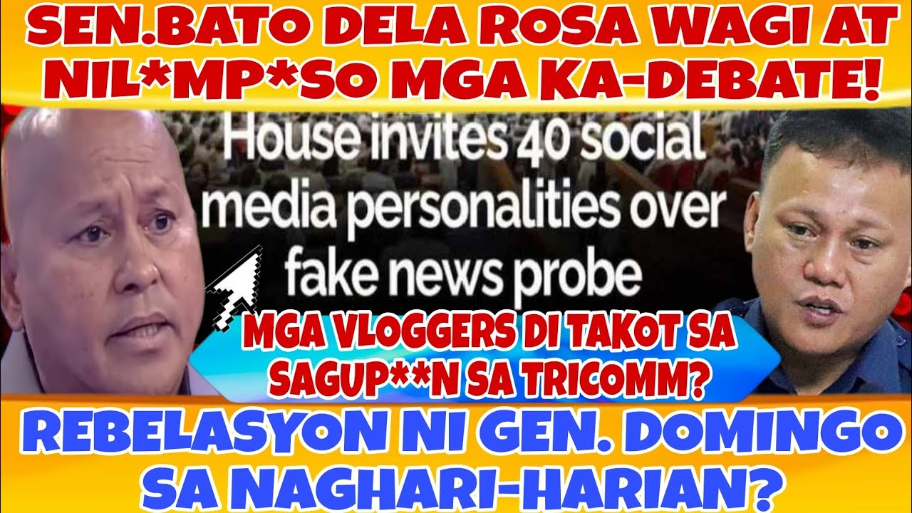 SEN. BATO WAGI AT NIL*MP"SO MGA KA-DEBATE! BGEN. DOMINGO MAY REBELASYON ...