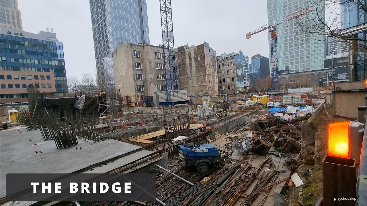 Warszawa / Warsaw Budowa wieżowca The Bridge / Construction of The ...